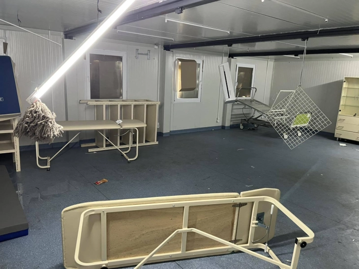 Вандали ја саботирале електричната инсталација во штипската модуларна болница